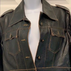 Jennyfer J | Jackets & Coats | Lightweight Distressed Faux Leather ...